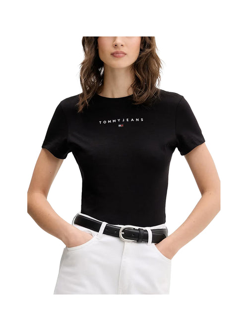 TOMMY HILFIGER T-shirt Donna - Nero modello DW0DW21550 DW0DW21550 ...